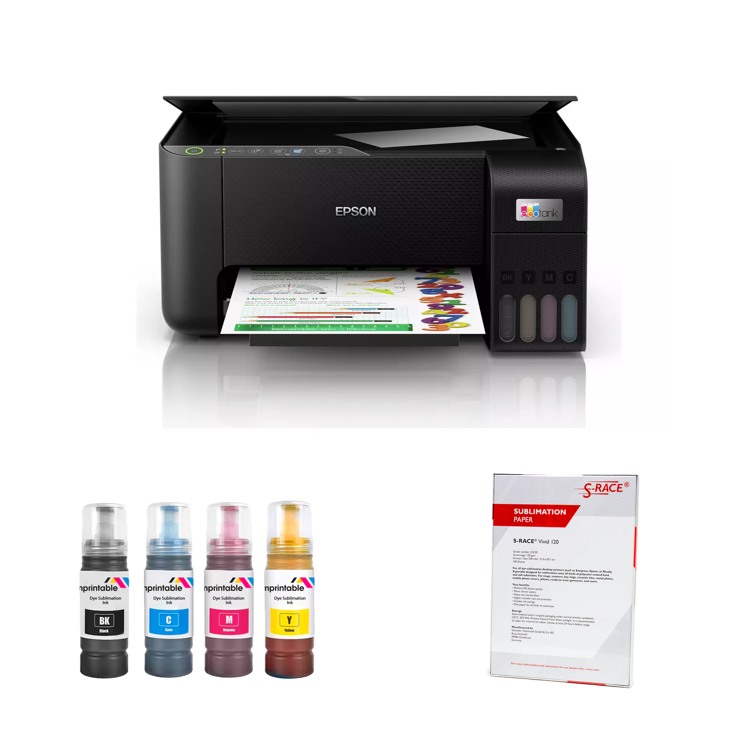 EPSON ET-2860 A4 Sublimation Printer Bundle – imprintable.io